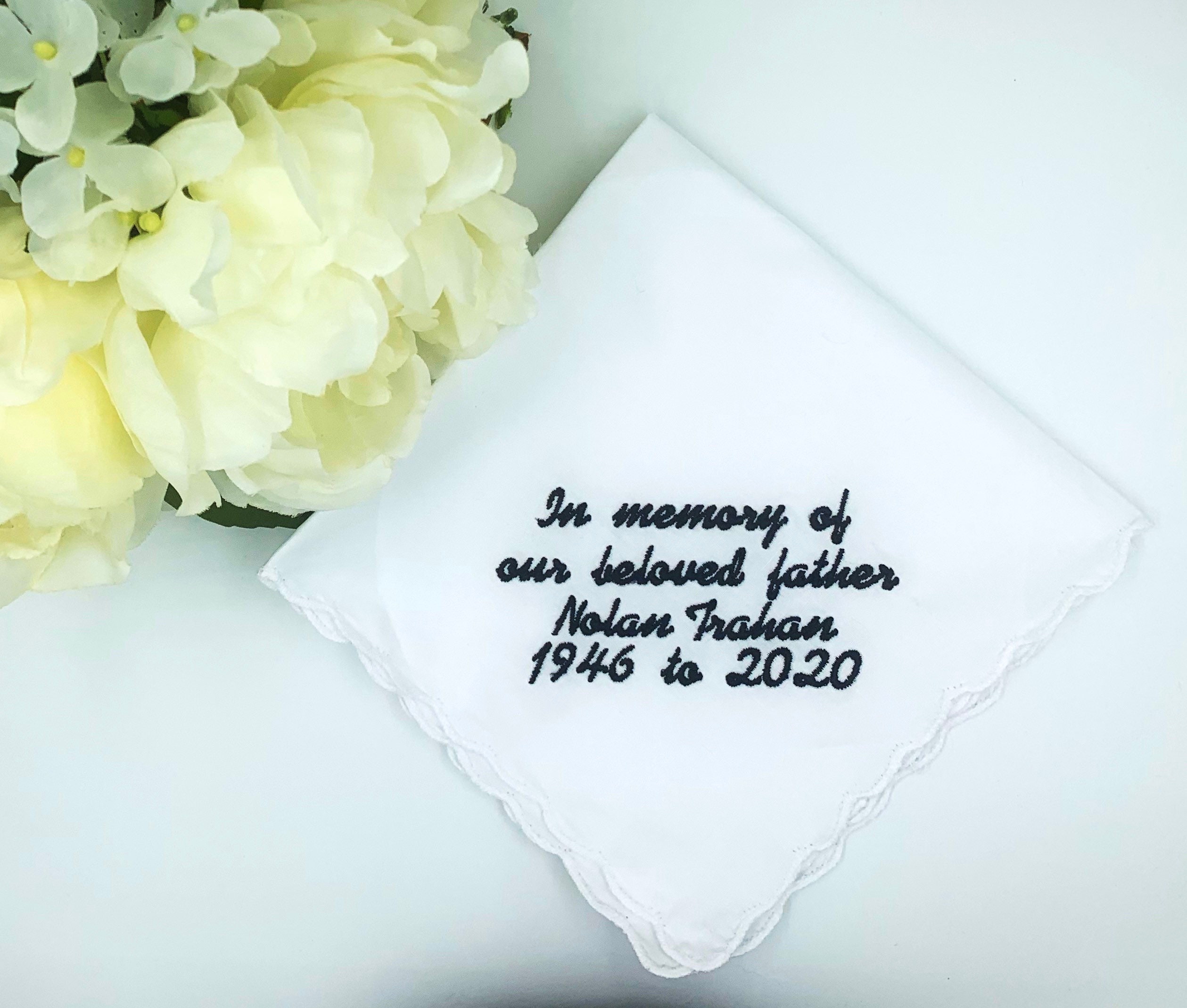 In Memory of Handkerchief- Funeral Keepsake- Gifts for the Guest - Etsy