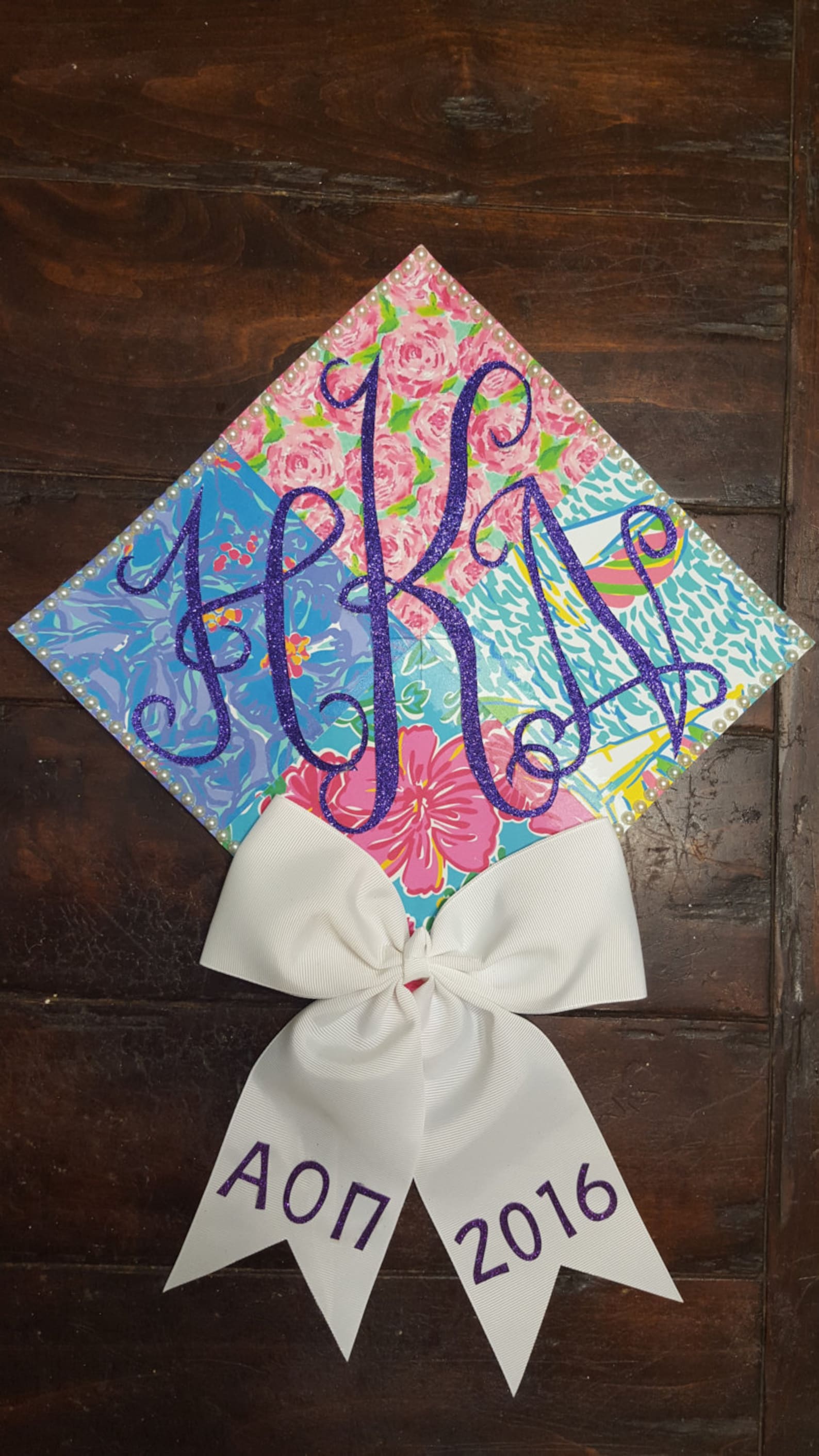Customized graduation caps extra floral | Etsy