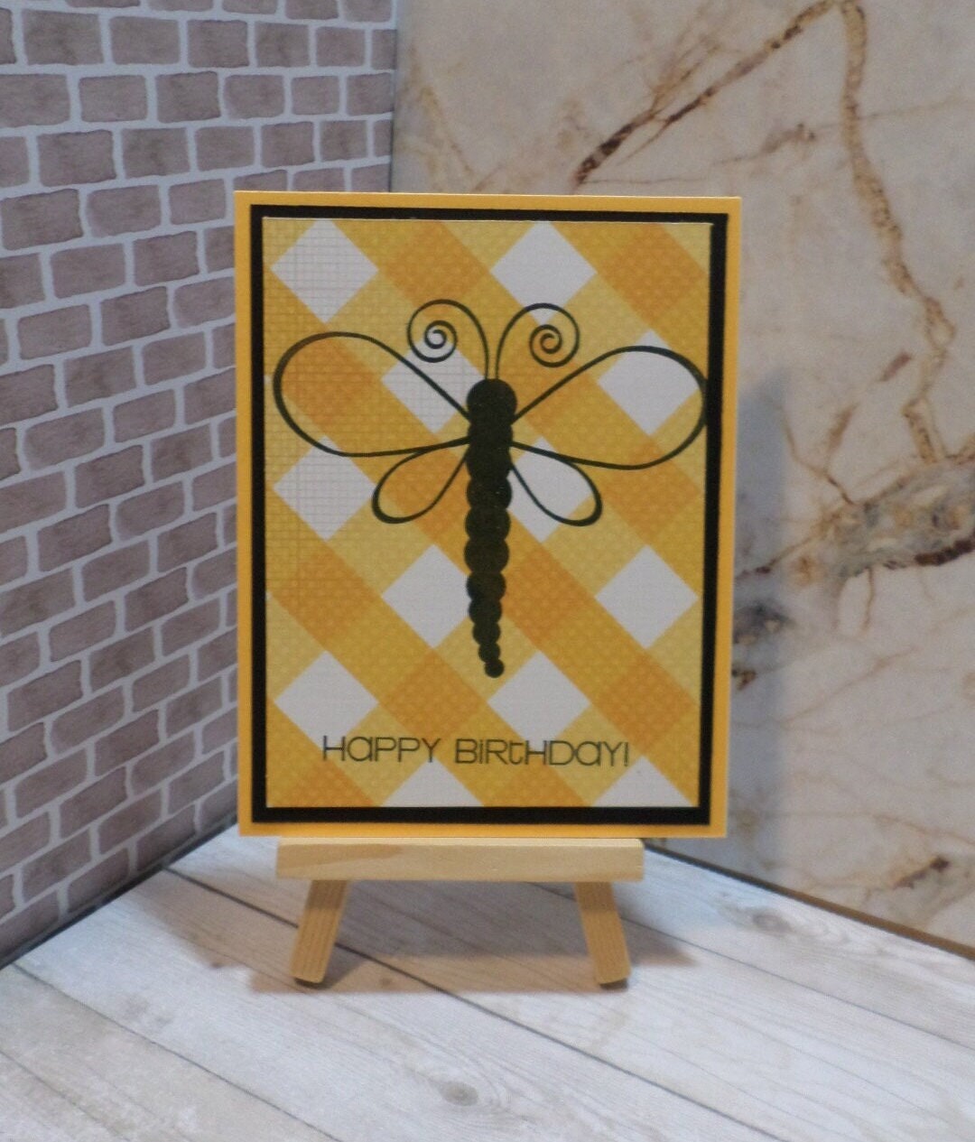 Happy Birthday Greeting Card-dragonfly-birthday Card - Etsy