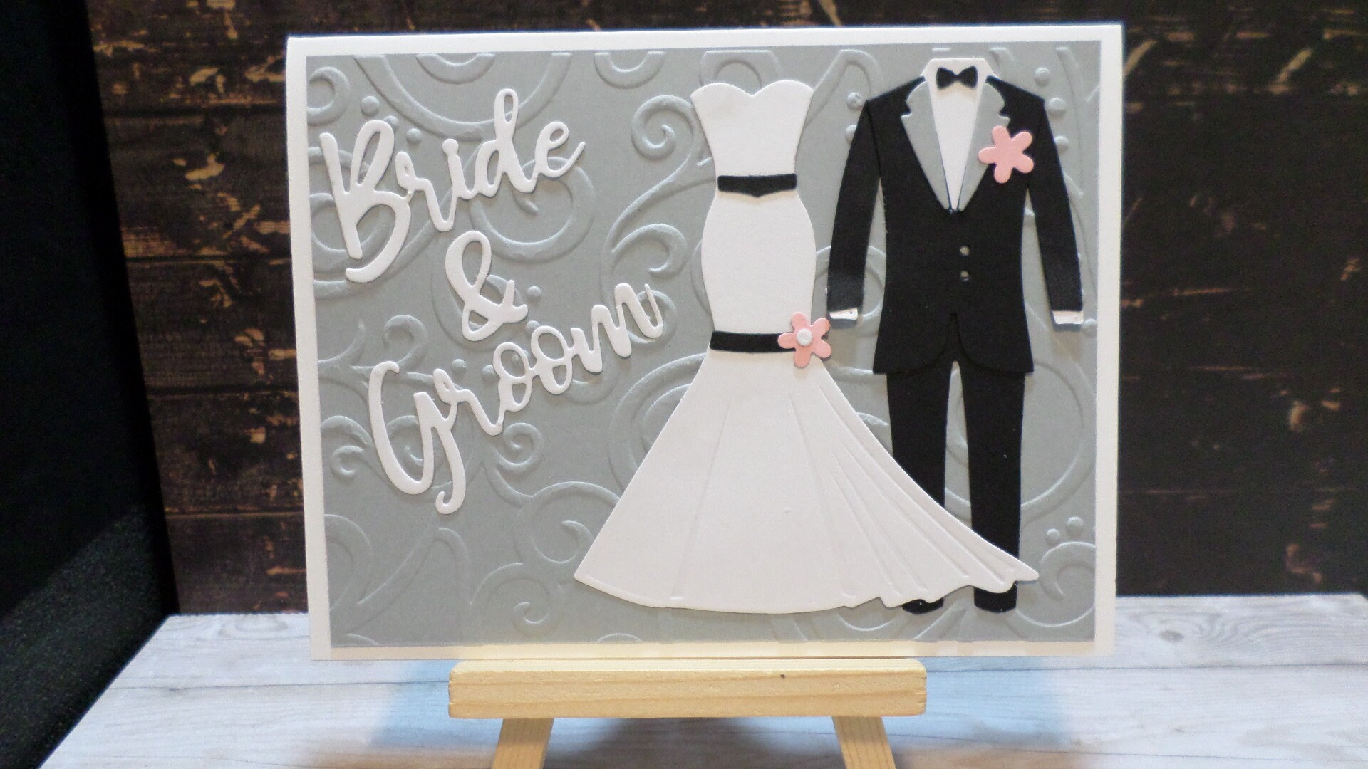 Bride & Groom-wedding Card-congratulations-marriage-a2 Card-handmade ...