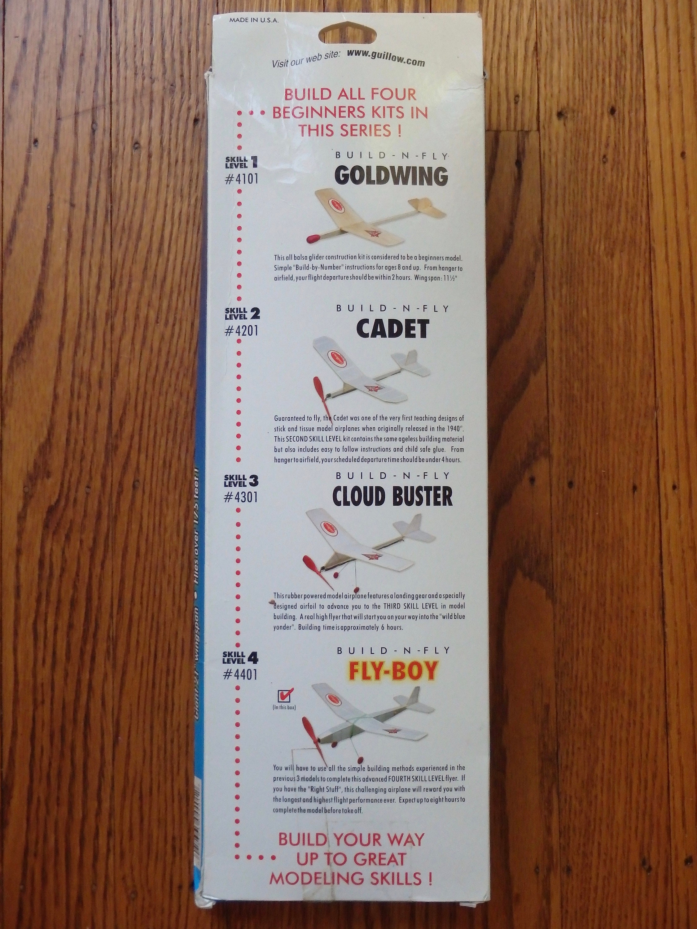 Vintage Build-n-fly FLY-BOY Model Airplane Balsa Wood Construction Kit ...