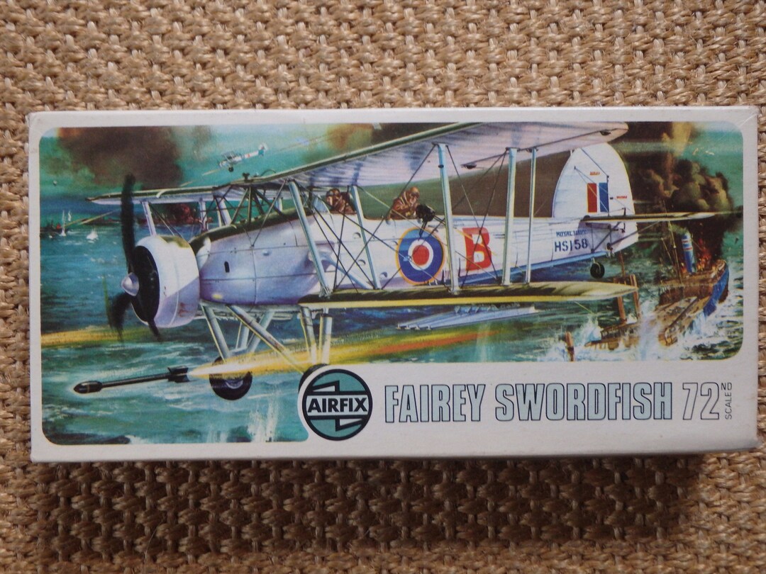AIRFAX Fairey Swordfish 72nd Scale Plastic Model Airplane Kit, Stickers ...