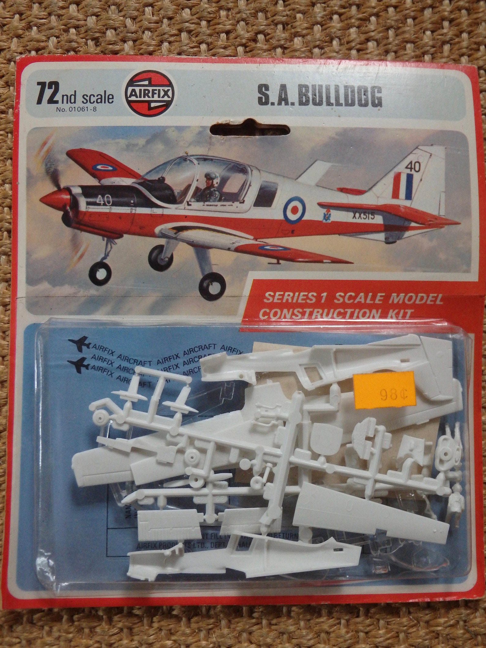 New in Package! 1973 AIRFIX S.A. Bulldog Series 1 Scale Model ...