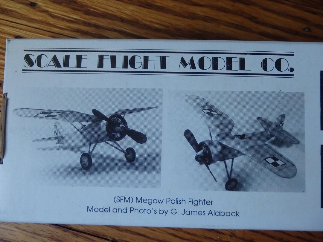 Old Fashioned Rubber Powered Model Airplane Kit, SFM Megow Polish ...