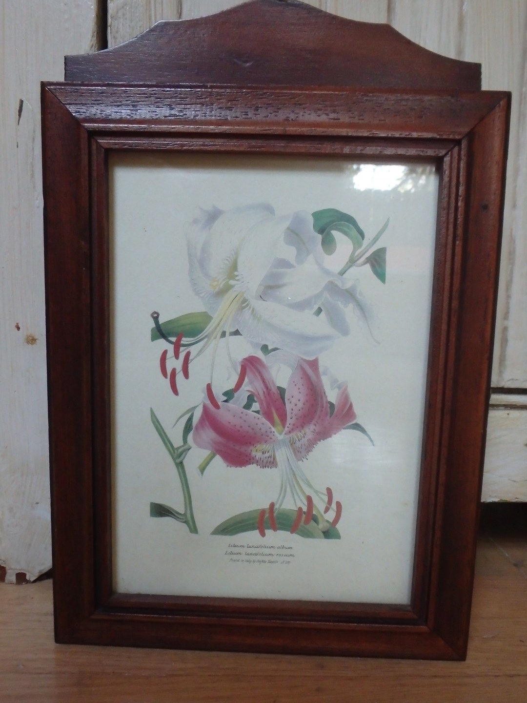 Wooden Hanging Floral Frame Box for Hidden Keys - Etsy