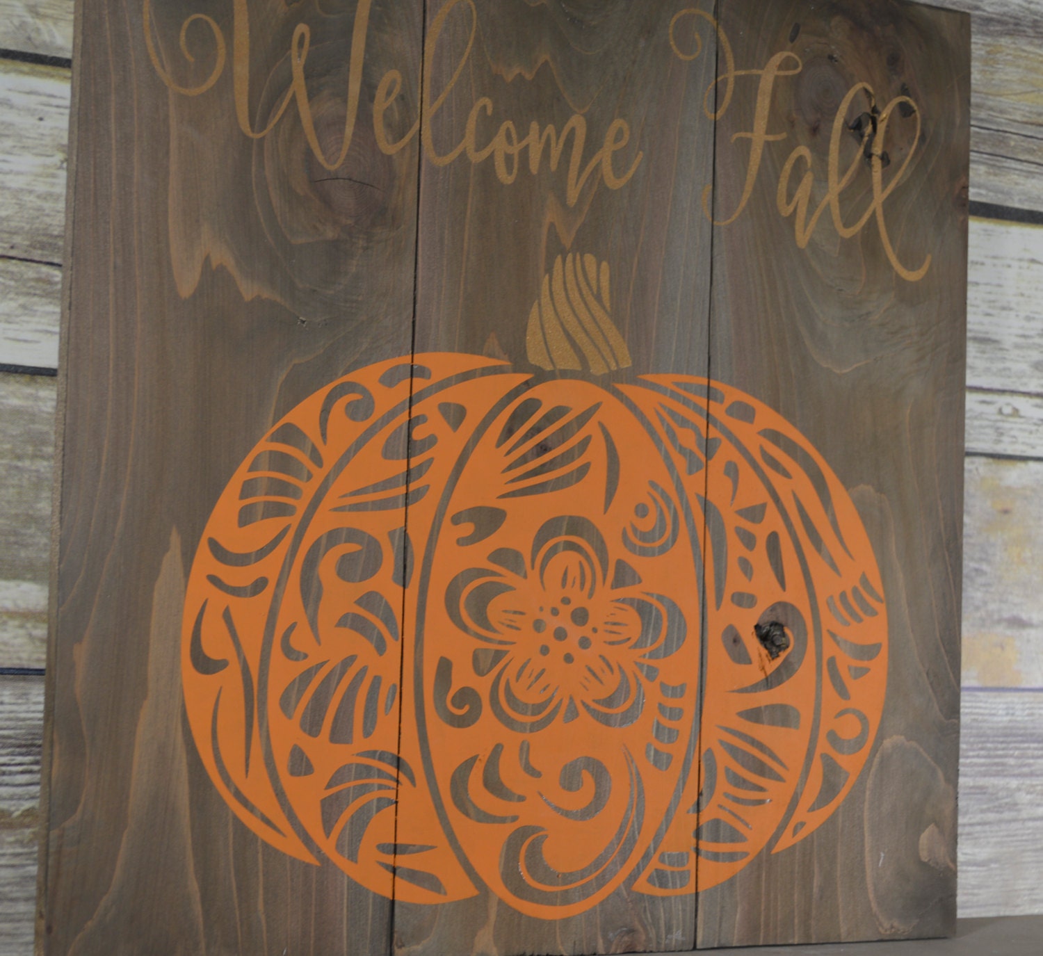 Fall Pumpkin Sign Rustic Fall Decor Fall Wood Sign | Etsy