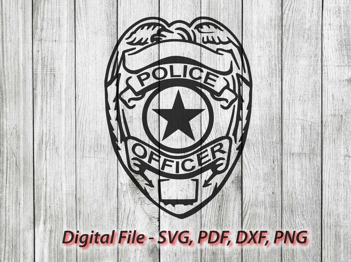 Police Officer Badge Svg Cop Shield Law Enforcement First - Etsy