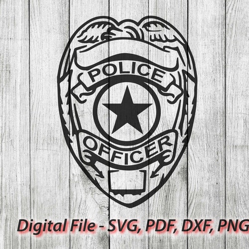 Police Officer Badge Svg Cop Shield Law Enforcement First - Etsy