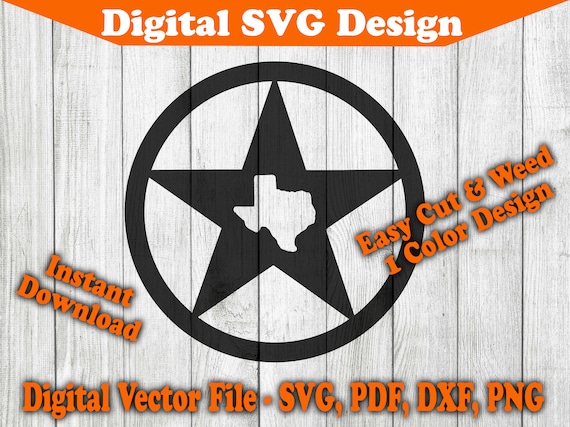 Texas State Map Circle Star Graphic Designs Texas State Svgs - Etsy