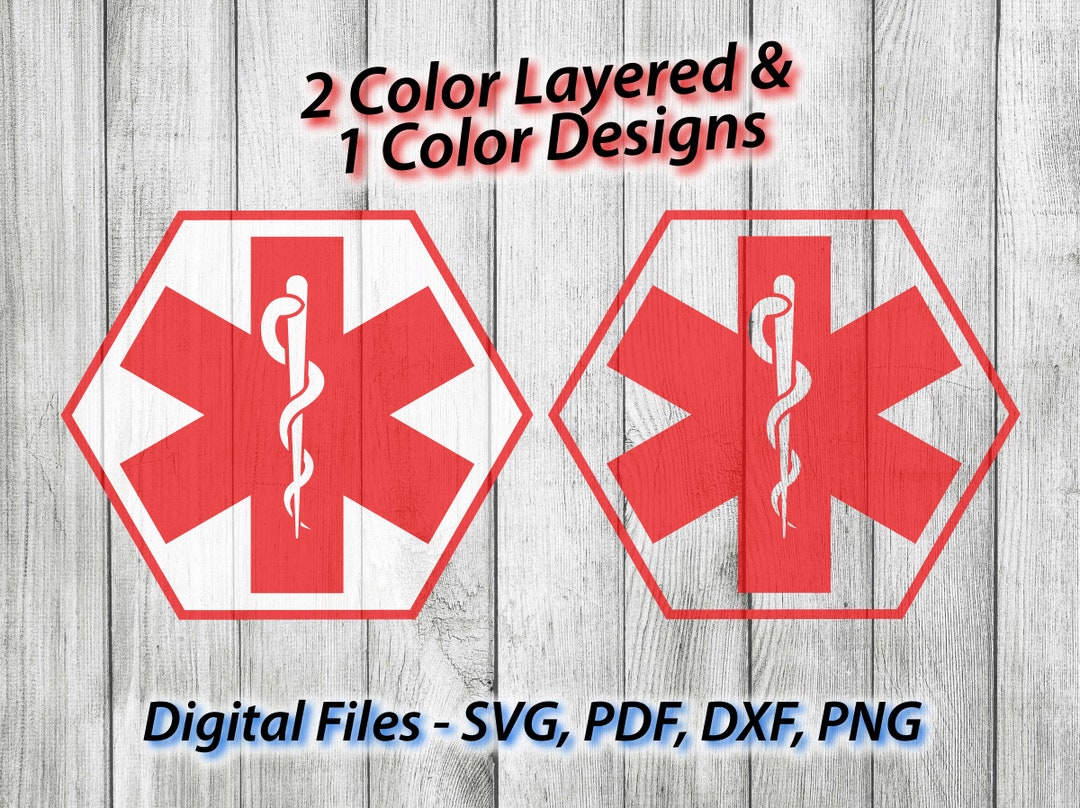Medical Alert Symbol Vector Svg, EMT Svg, Firefighter Svg, Silhouette ...