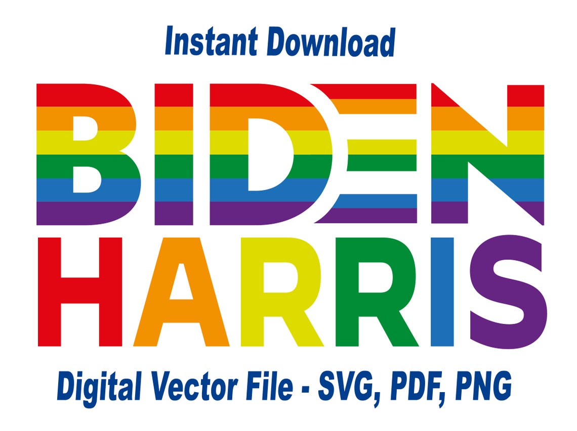 Biden Harris Rainbow Logo SVG Digital Download Joe Biden - Etsy Sweden