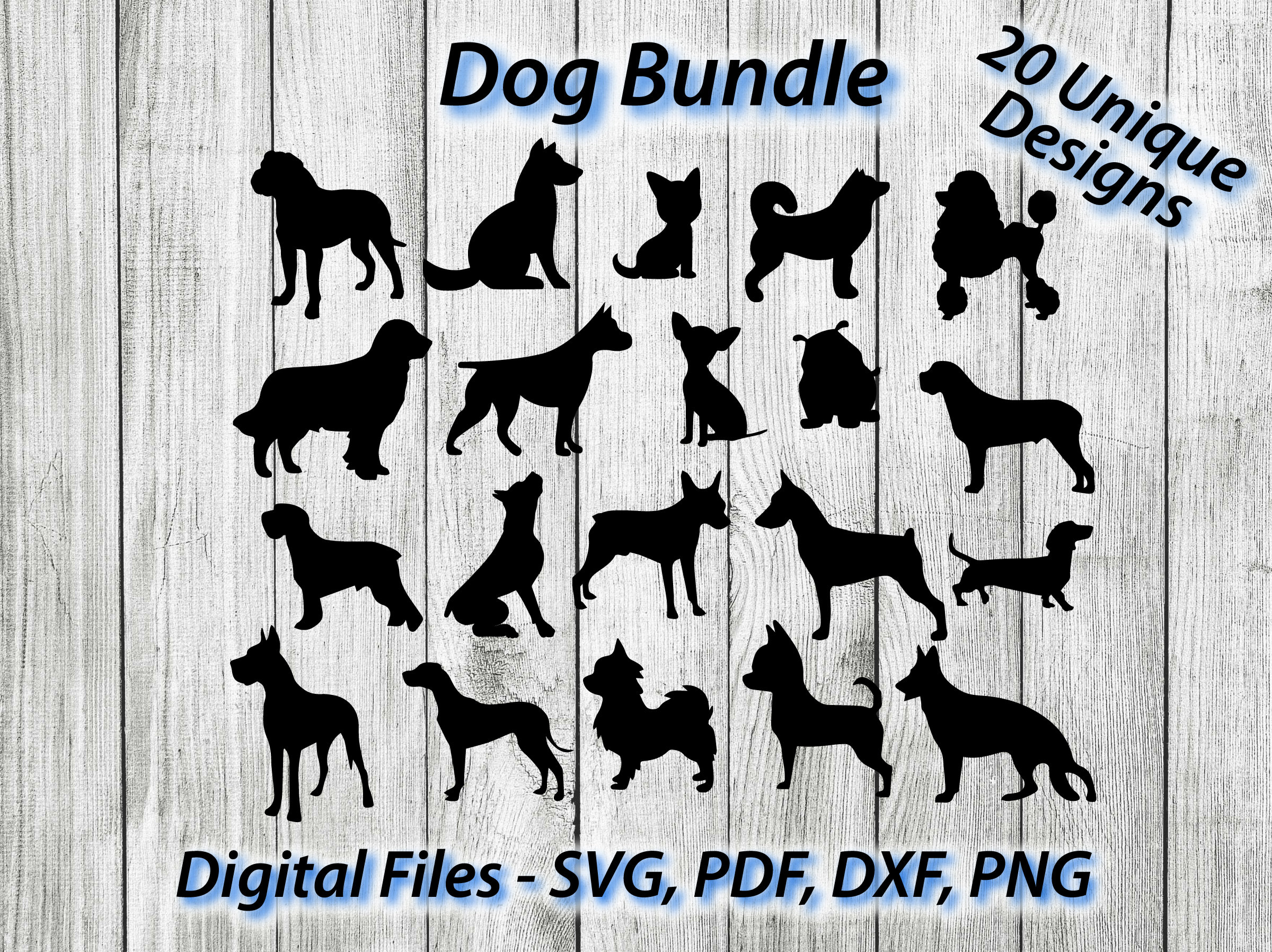 Dog Graphics Bundle 20 Unique Designs Lot Dogs Svg File SVG - Etsy