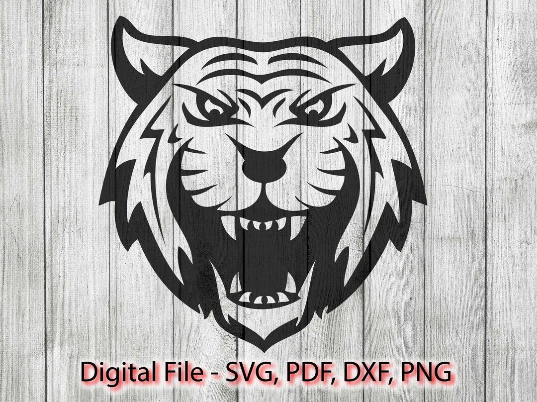 Tiger Face SVG File INSTANT DOWNLOAD Head - Design Svg File - Clipart ...