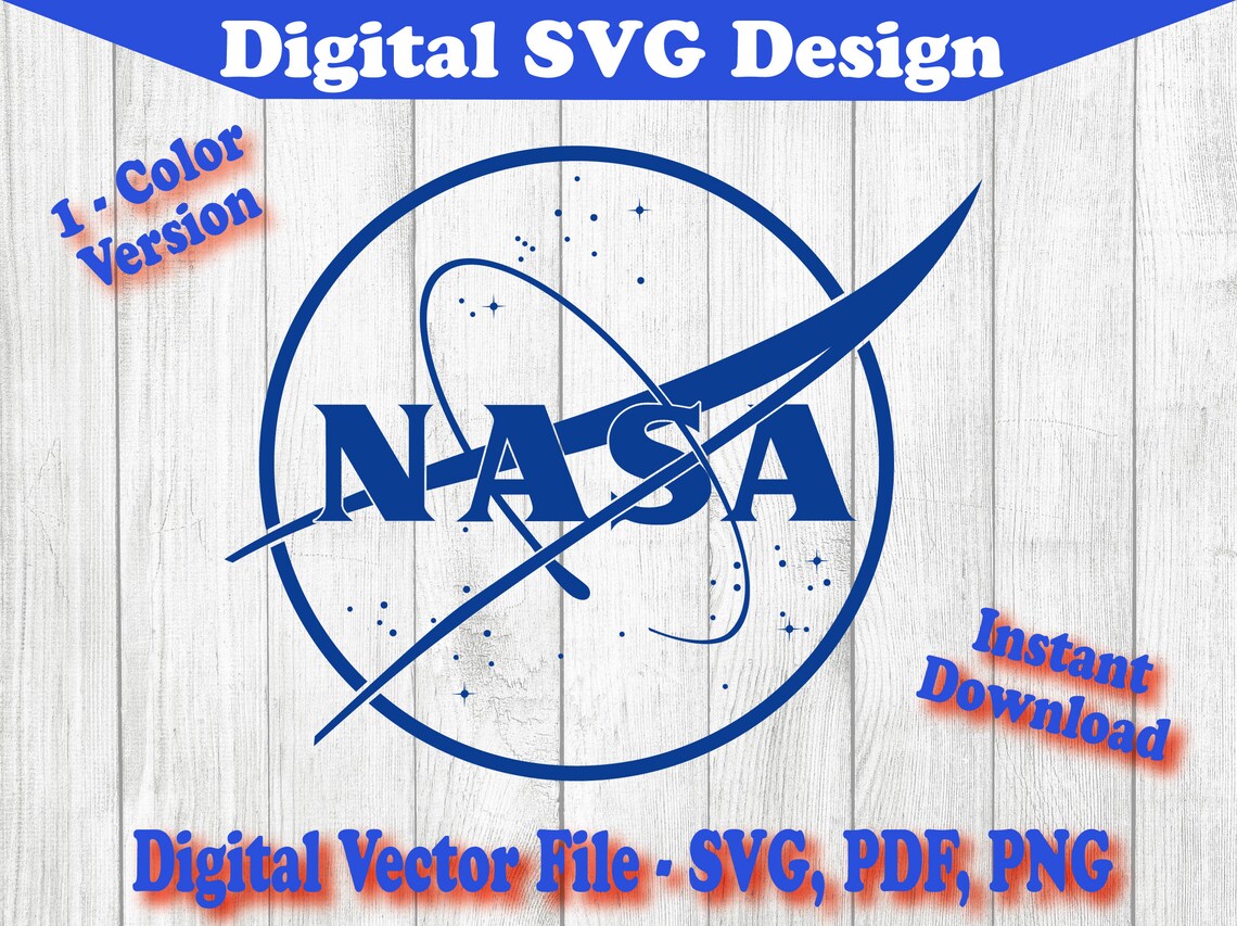NASA Circle Logo 1 Color Version SVG Cricut File Svg, Nasa Cut File ...