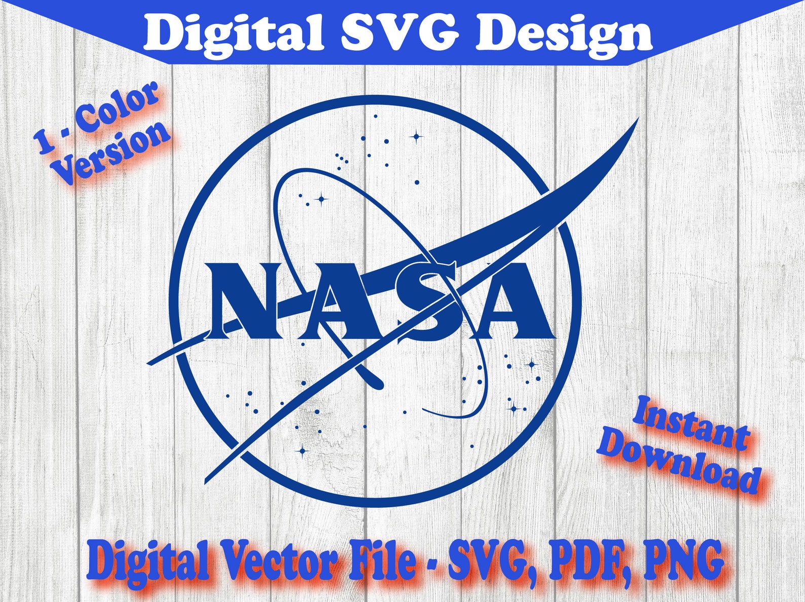NASA Circle Logo 1 Color Version SVG Cricut File Svg, Nasa Cut File ...
