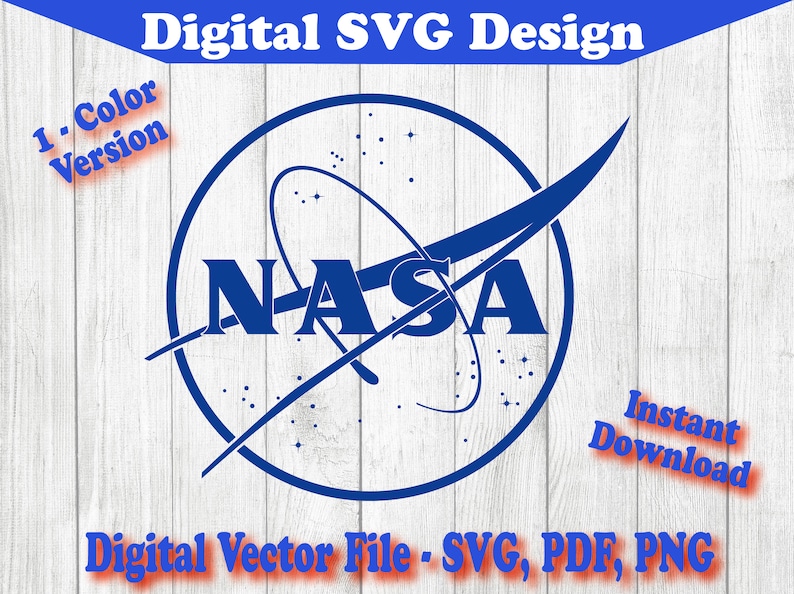NASA Circle Logo 1 Color Version SVG Cricut File Svg, Nasa Cut File ...
