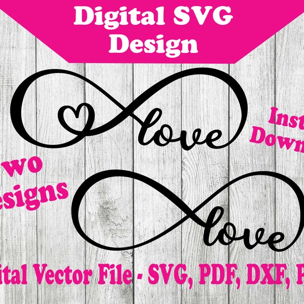 Infinity Heart Svg - Etsy
