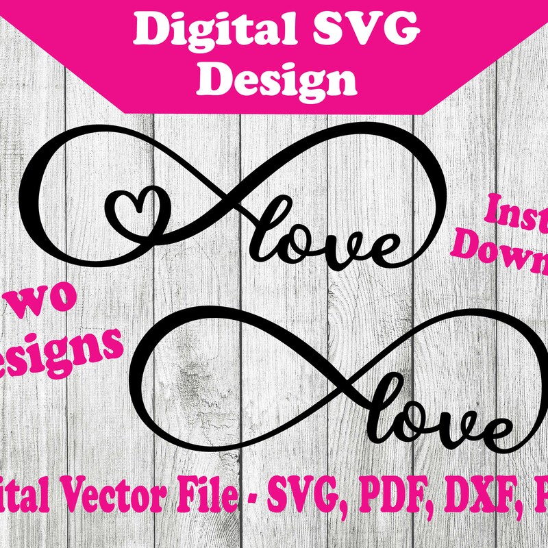 Infinity and Hearts Svg - Etsy