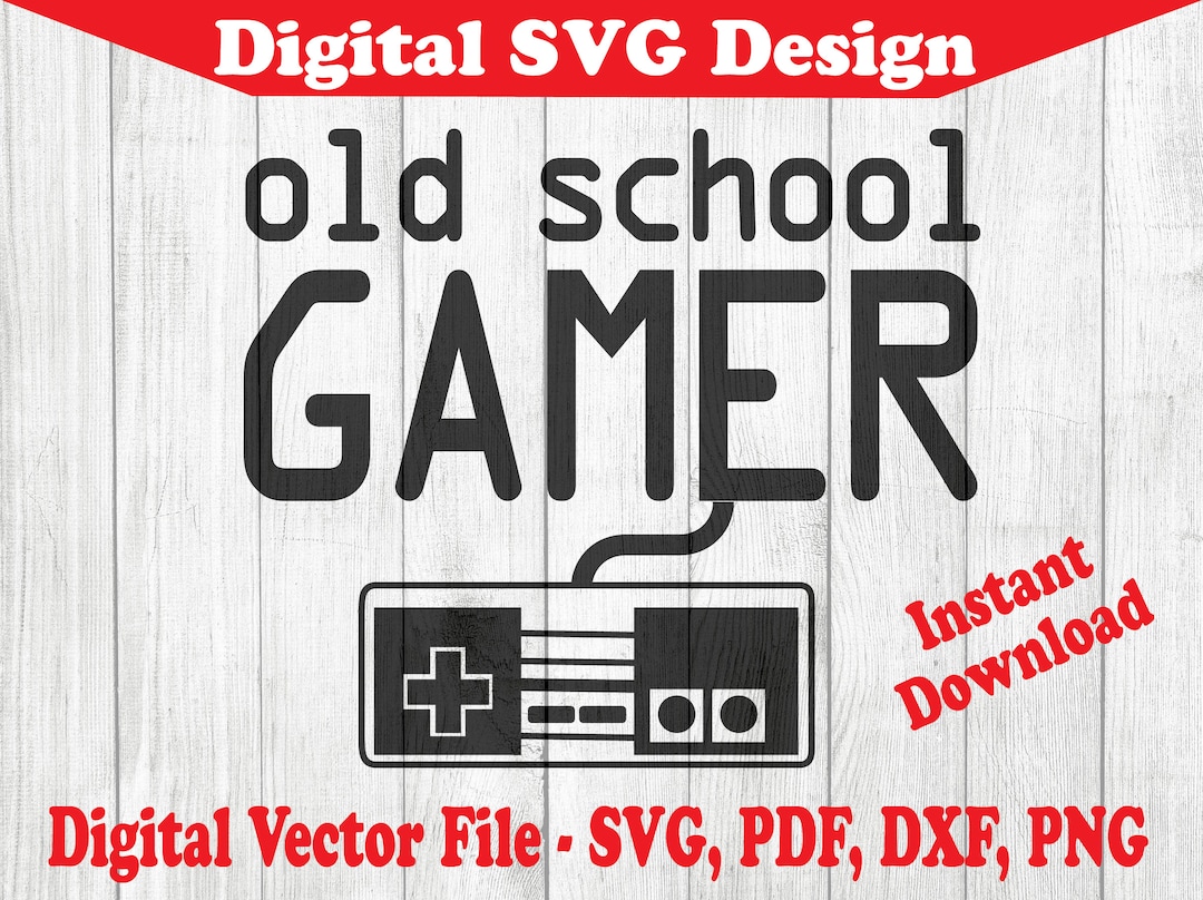 Old School Gamer Controller SVG – Retro Game Design (digital Download ...