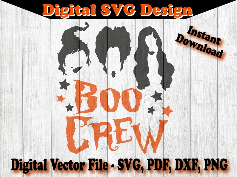 Boo Crew Halloween SVG Design - Two Color Cut File (digital Download ...