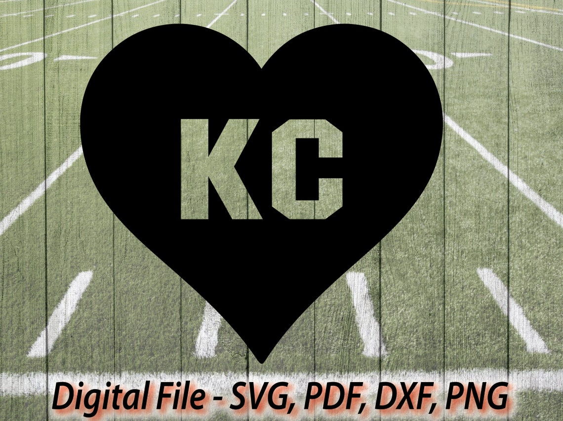 KC Heart Design Kansas City Svg File Vector for Cricut - Etsy