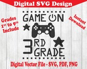 Game on Grade Level Video Game Design 1st to 9th SVG Instant - Etsy