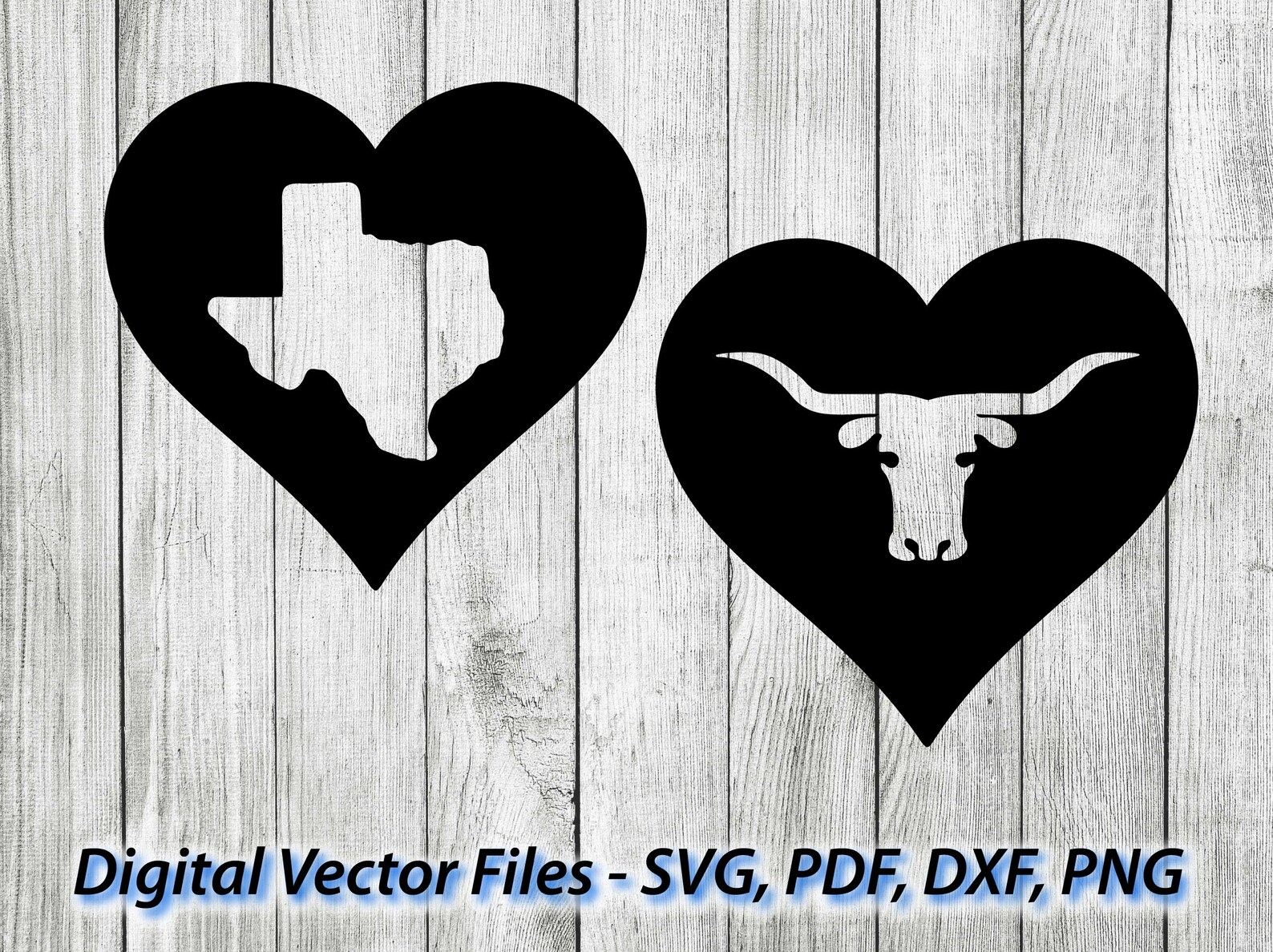 Texas HEART Map Longhorns Simple Design Svg File Clipart - Etsy