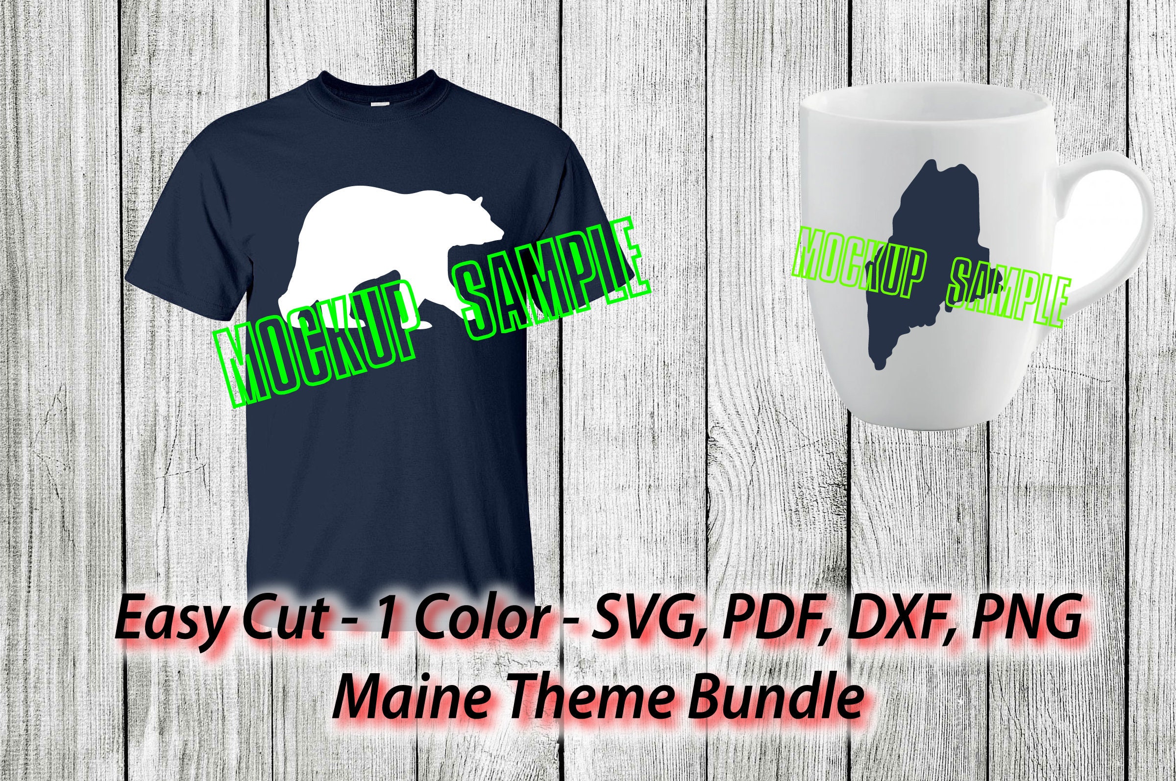 Maine Theme Graphics Bundle 6 Unique Designs Svg File SVG - Etsy
