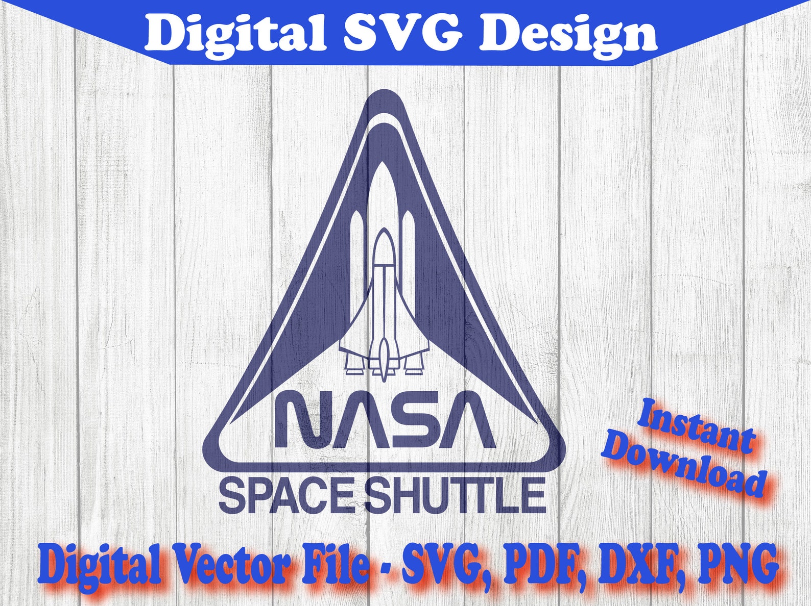 NASA Space Shuttle SVG, Vintage 1-color Design (digital File) - Etsy