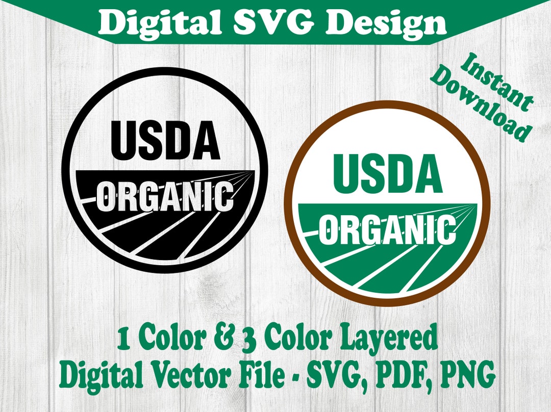 USDA Organic Symbol Sticker SVG File Instant Download Vector for Cricut ...