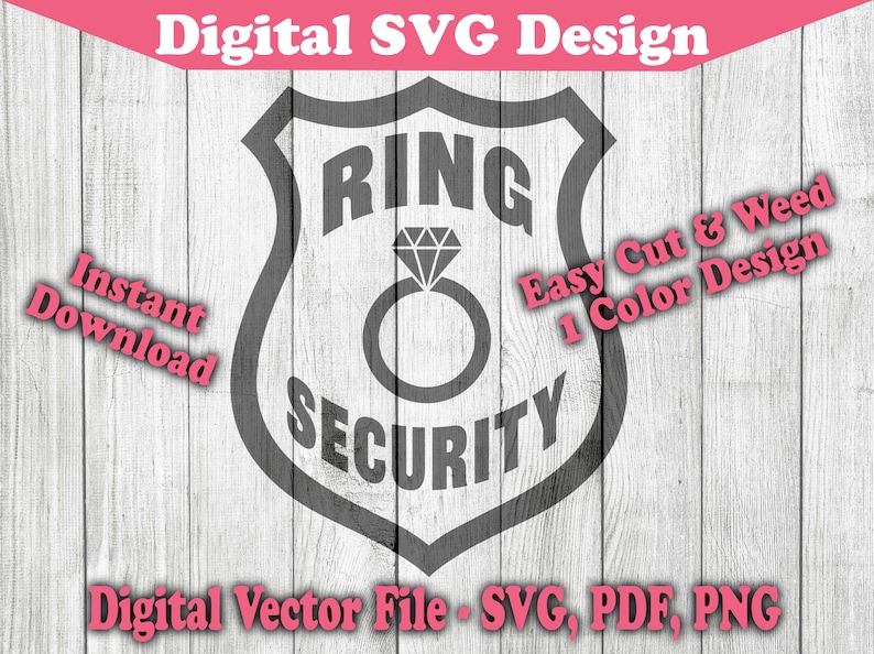 Ring Security Wedding Ring Bearer Design Rings Svg File - SVG - for ...