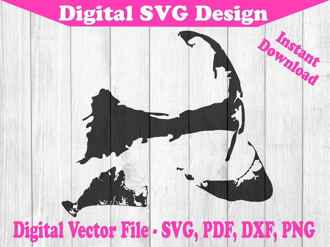 Cape Cod Map SVG, Martha's Vineyard, Nantucket (digital Download) - Etsy