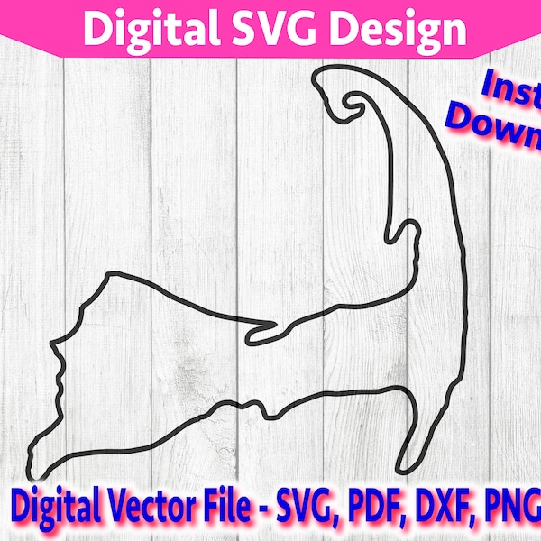 Map of Cape Cod Svg - Etsy