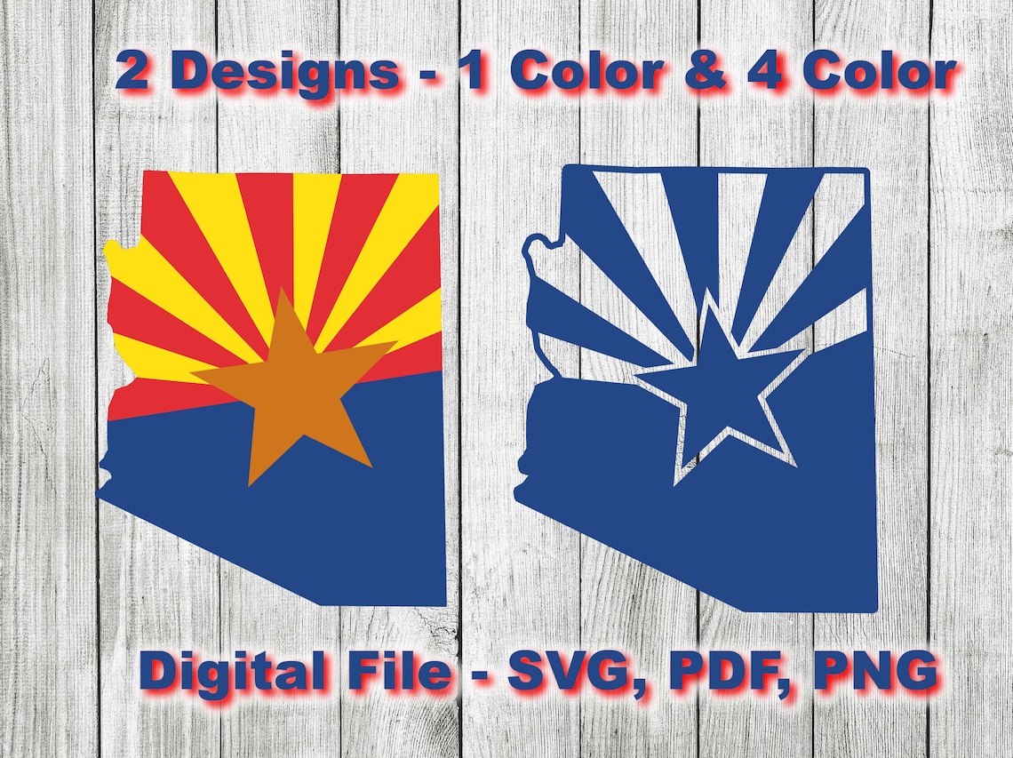 Arizona State Flag Design AZ MAP Svg Silhouette Cricut - Etsy