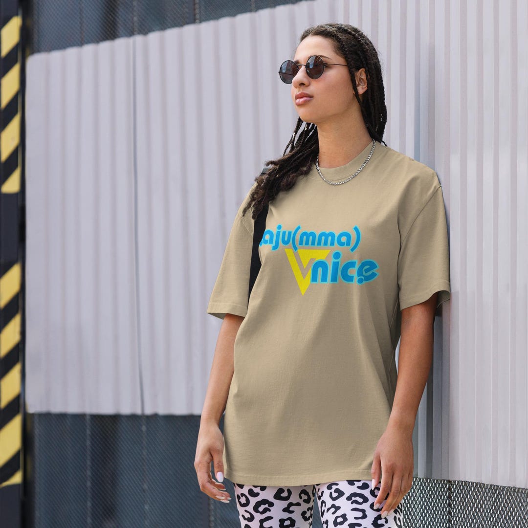 Seventeen-inspired Ajumma NICE Oversized Faded T-shirt - Etsy