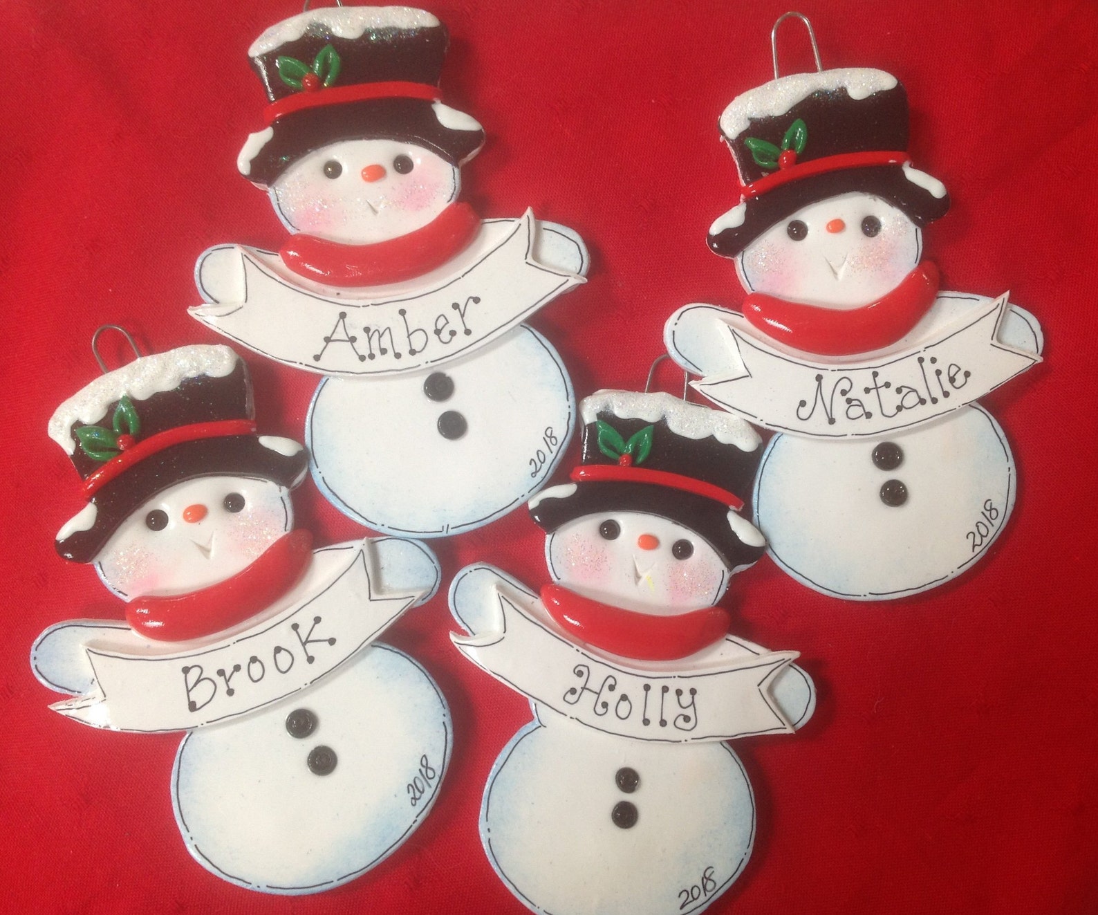 Personalized Snowman With Banner Ornament! - Etsy