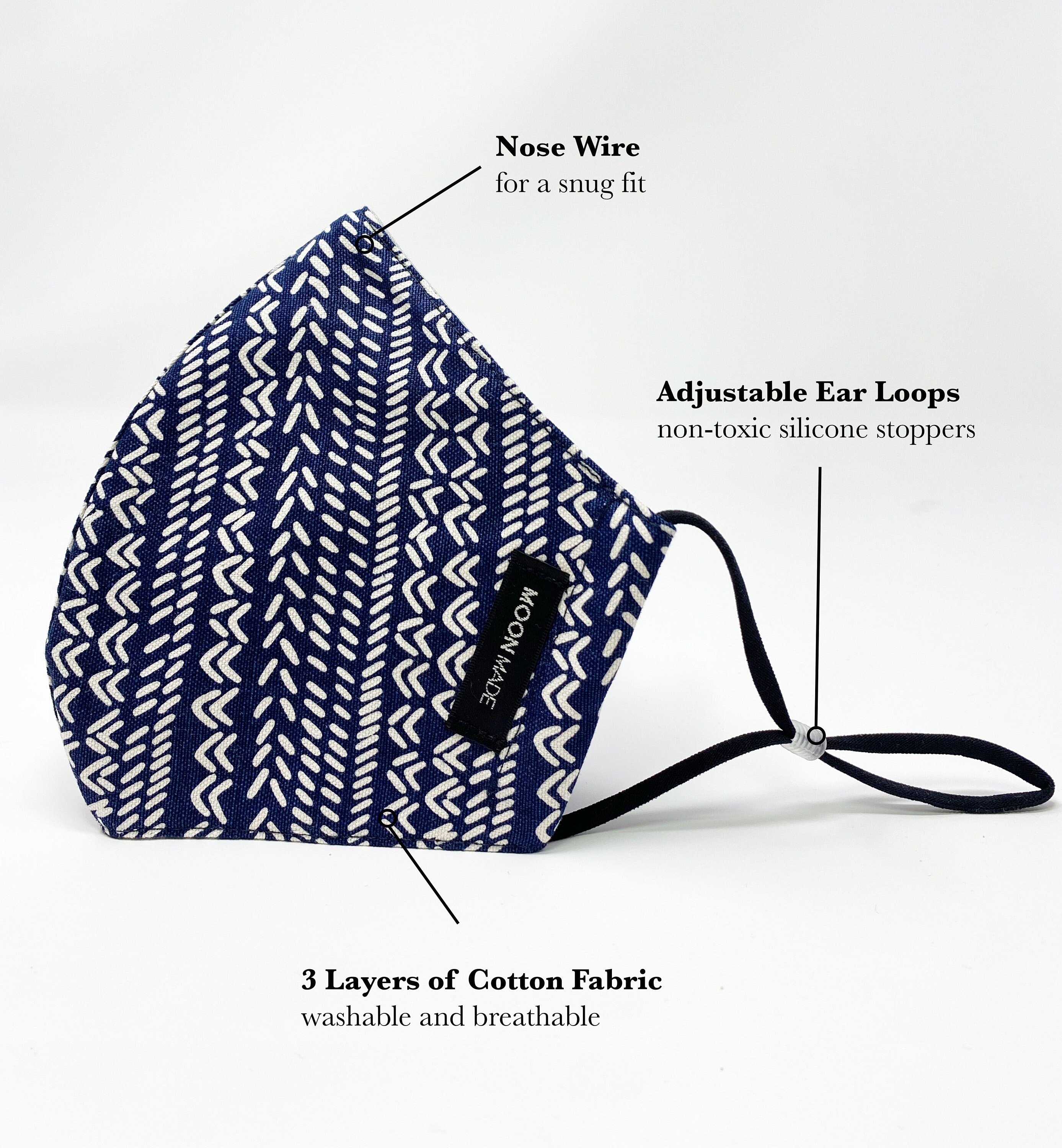 SHIP NEXT DAY 3-layered Cotton Face Mask With Filter Pocket - Etsy