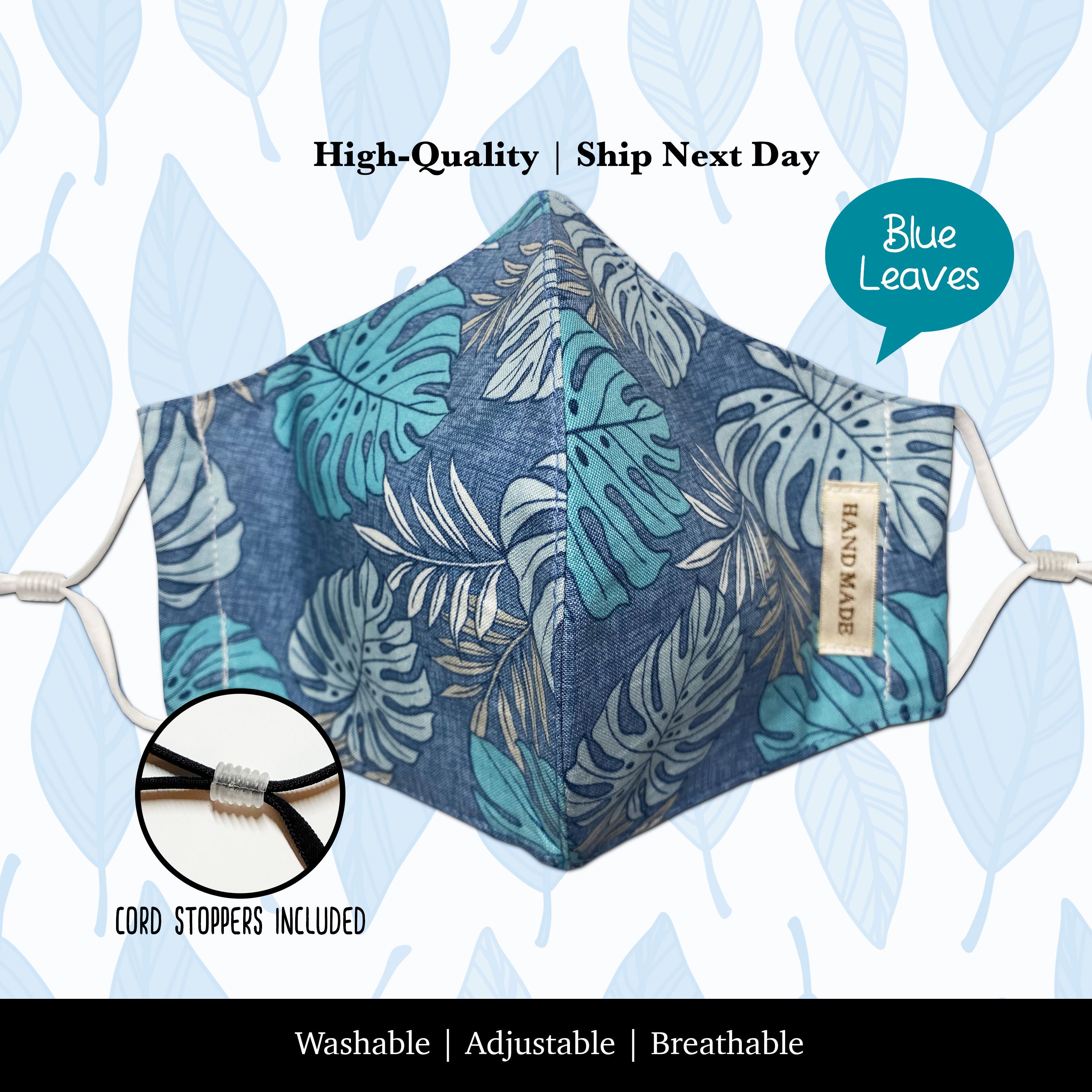 SHIP NEXT DAY 3-layered Cotton Face Mask With Filter Pocket | Etsy