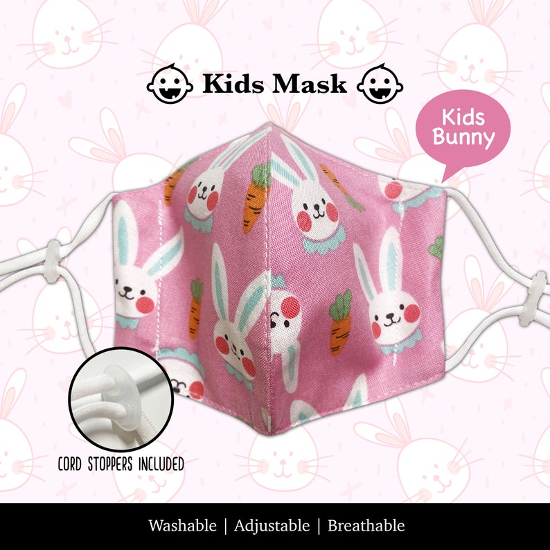 SHIP NEXT DAY Kids Mask with Adjustable Ear Loops. Kids | Etsy