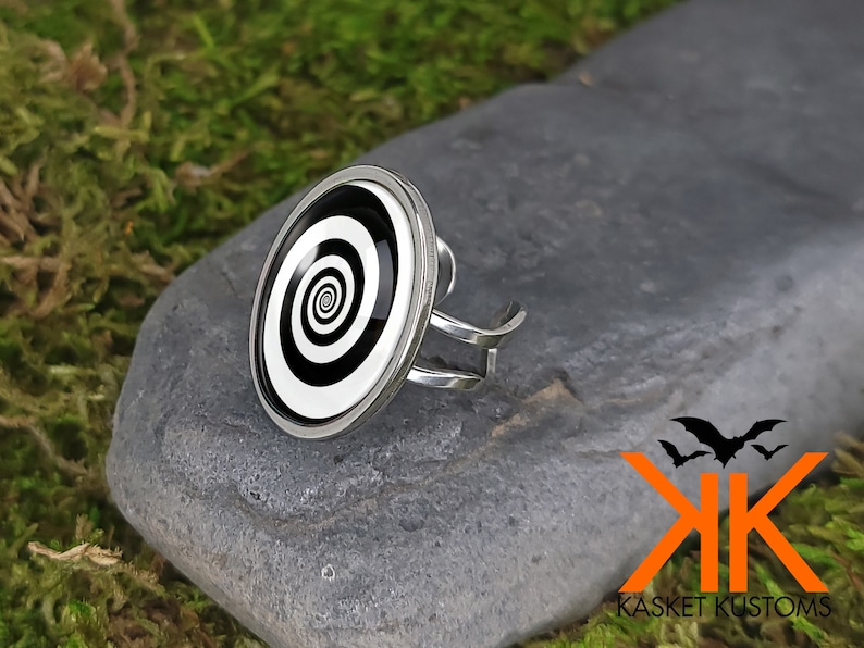 Twilight Zone Ring - Magic Sci-fi Hypnotic Spiral Handmade Silver ...