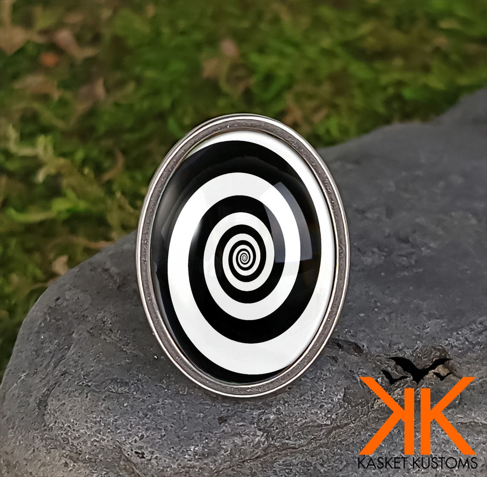 Twilight Zone Ring - Magic Sci-fi Hypnotic Spiral Handmade Silver ...