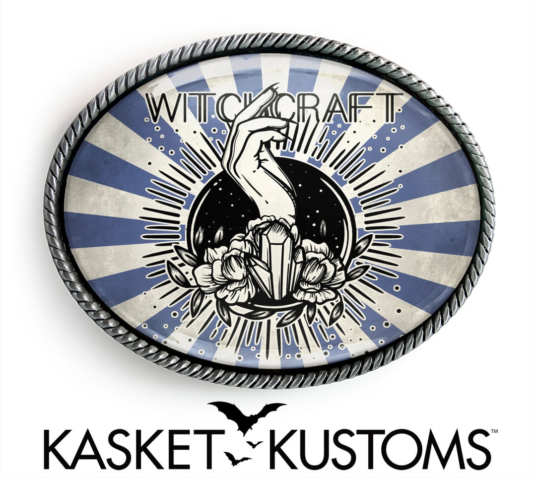 Witchcraft Belt Buckle - Occult Magic Tattoo Art Handmade Buckle - 926 ...