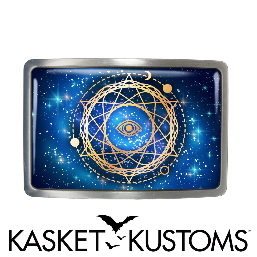 Sacred Geometry Belt Buckle - Esoteric Celestial Evil Eye Buckle - 796 ...