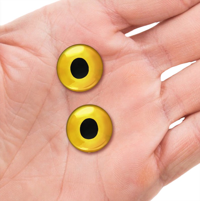 18mm Yellow Owl Eyeballs Glass Bird Eyes Animal Taxidermy Craft Doll ...