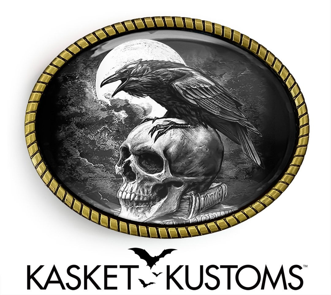 Edgar Allan Poe Raven Nevermore Belt Buckle - Limited Edition - 928 - Etsy