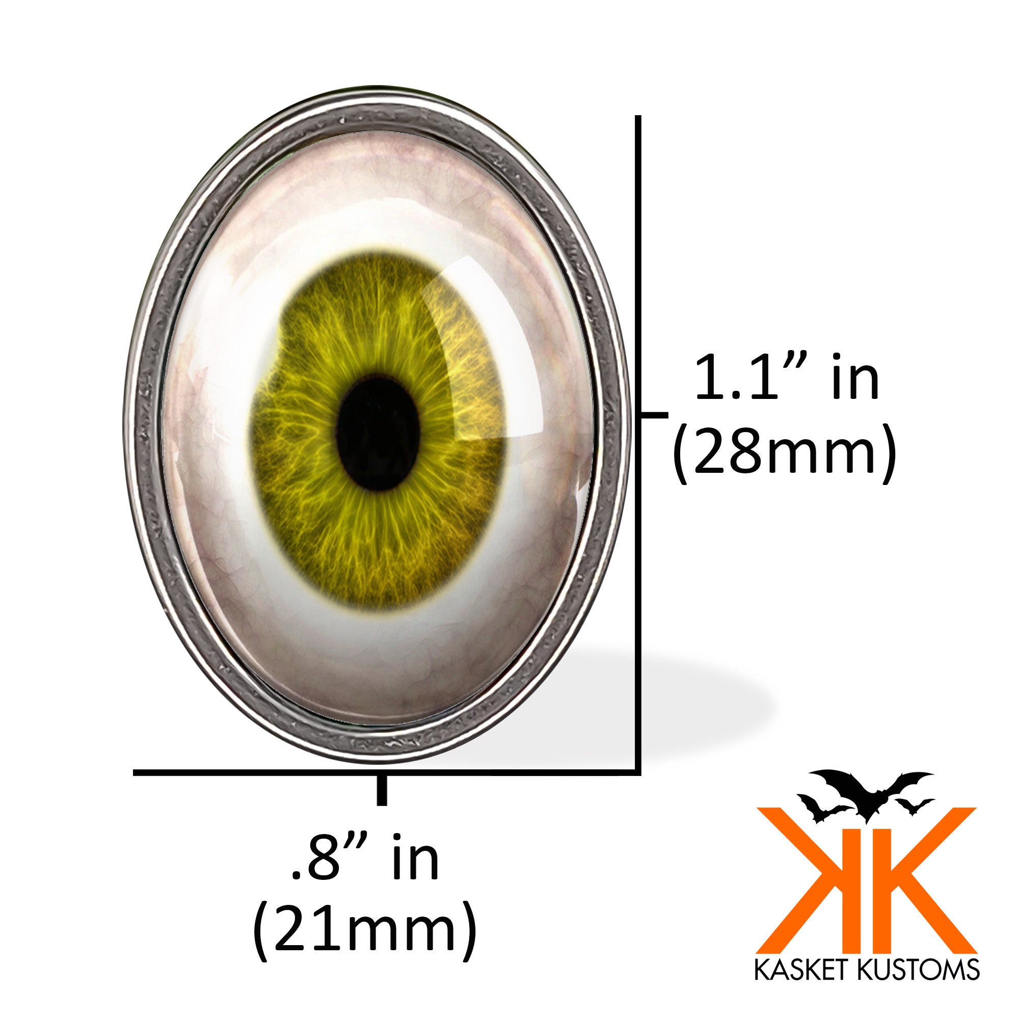 Pea Green Eyeball Ring Human Eye Taxidermy Handmade Jewelry - Etsy