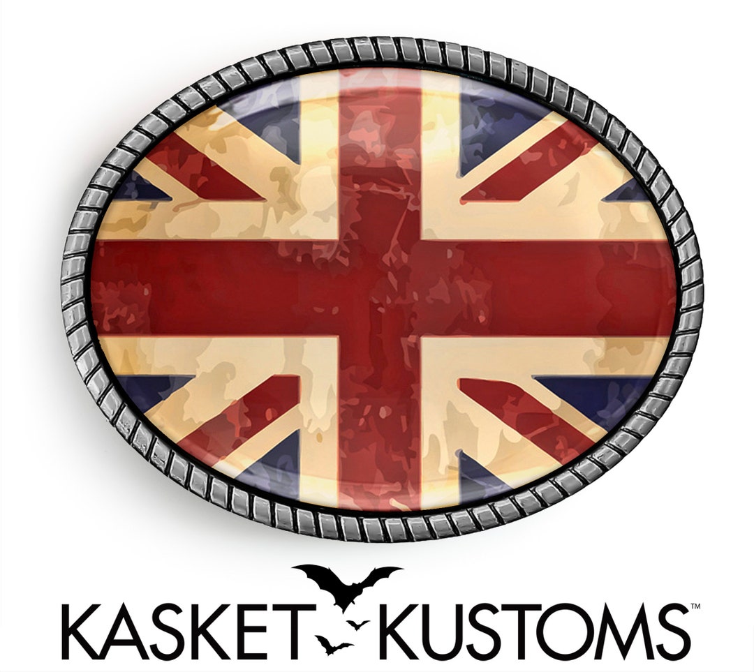Union Jack Belt Buckle - United Kingdom Flag Silver or Gold Buckle ...