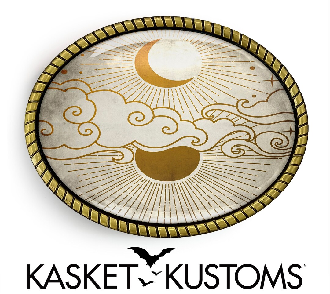 Minimalist Sun and Moon Belt Buckle - Celestial Art Gold or Silver ...