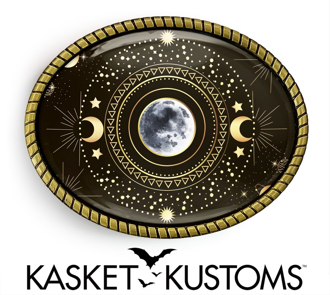 Moon Belt Buckle - Celestial Esoteric Solar System Gold or Silver ...