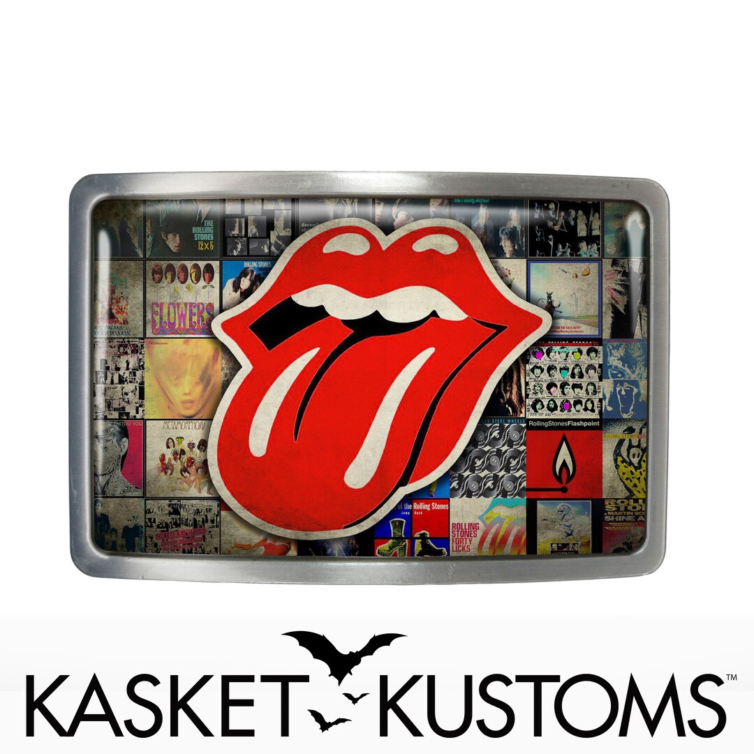 Rolling Stones Belt Buckle - Classic Rock Band Album Art Gold or Silver ...